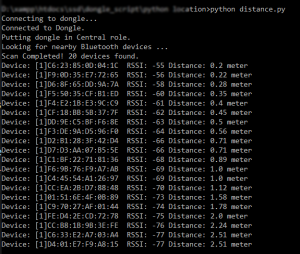 Measuring distance with Bluetooth in indoor environment using Python ...
