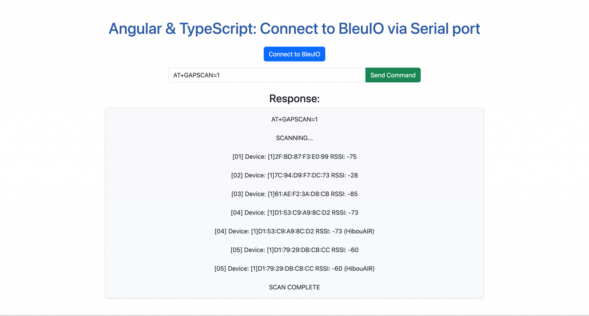 Using BleuIO with Angular & TypeScript via Web Serial API - BleuIO - Create Bluetooth Low Energy ...
