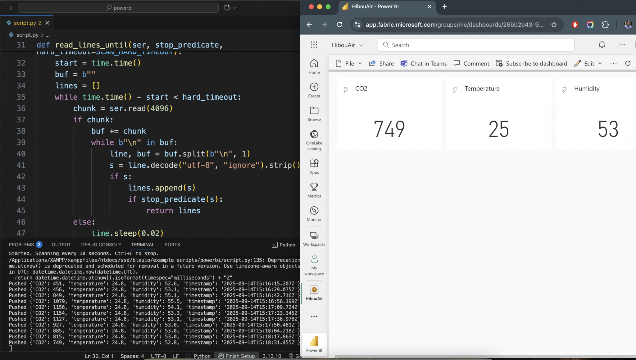 Streaming BLE Sensor Data into Microsoft Power BI using BleuIO - BleuIO ...